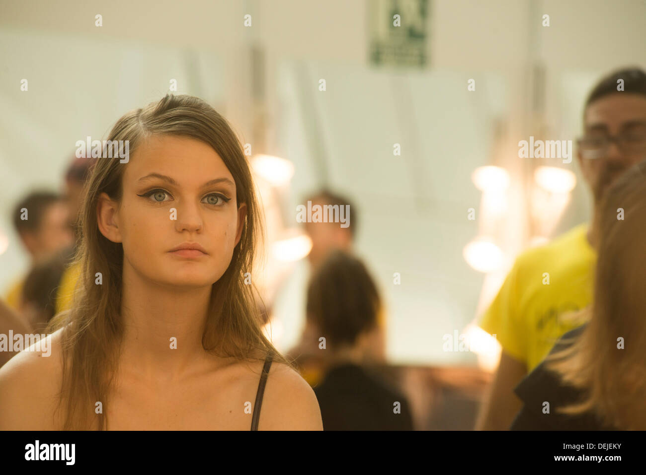 Valencia, Spain. 19th Sep, 2013. Making off, makeup models Credit ...
