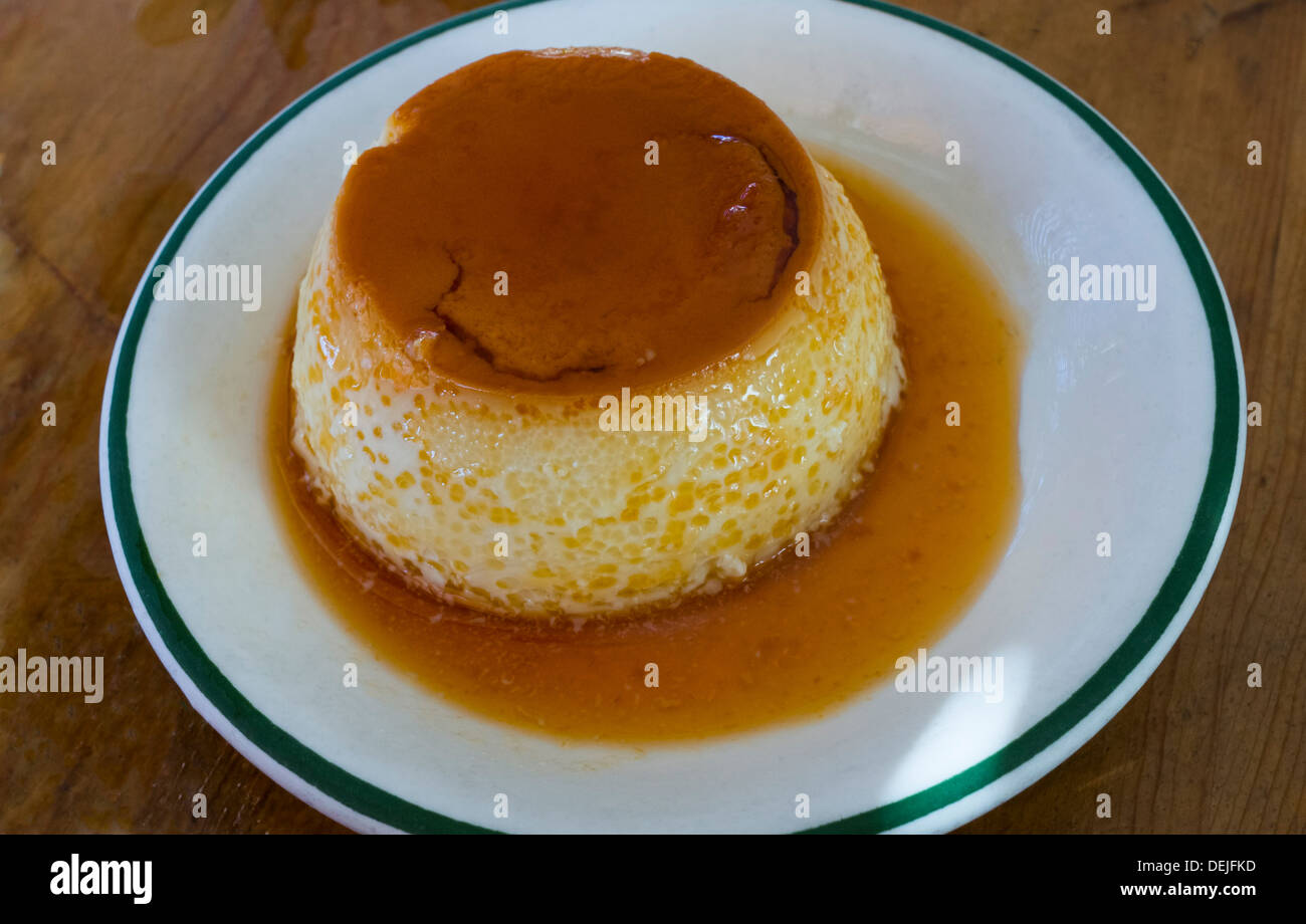 A flan, a Spanish dessert Stock Photo - Alamy