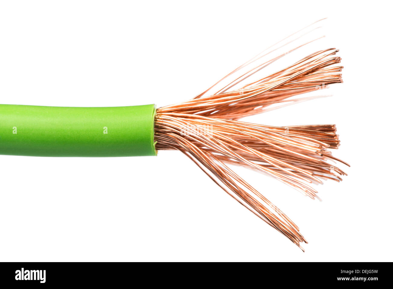 Exposed cables and wires. Studio shot white isolated Stock Photo - Alamy