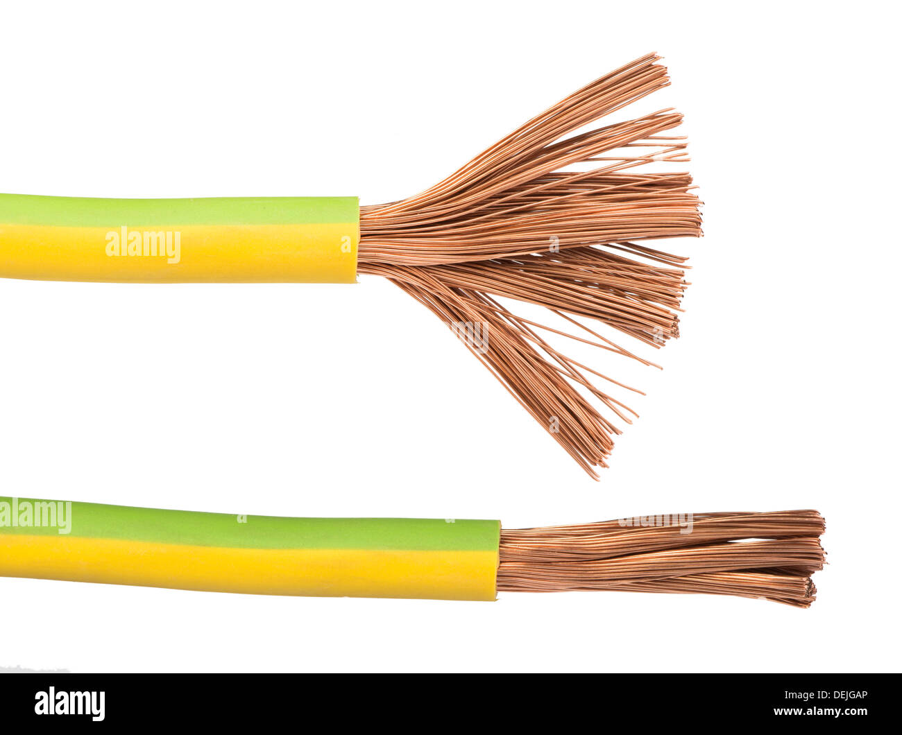 Exposed cables and wires. Studio shot white isolated Stock Photo - Alamy