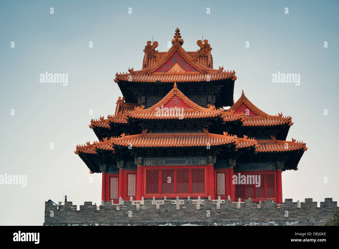 Corner Tower in Imperial Palace in Beijing, China Stock Photo - Alamy