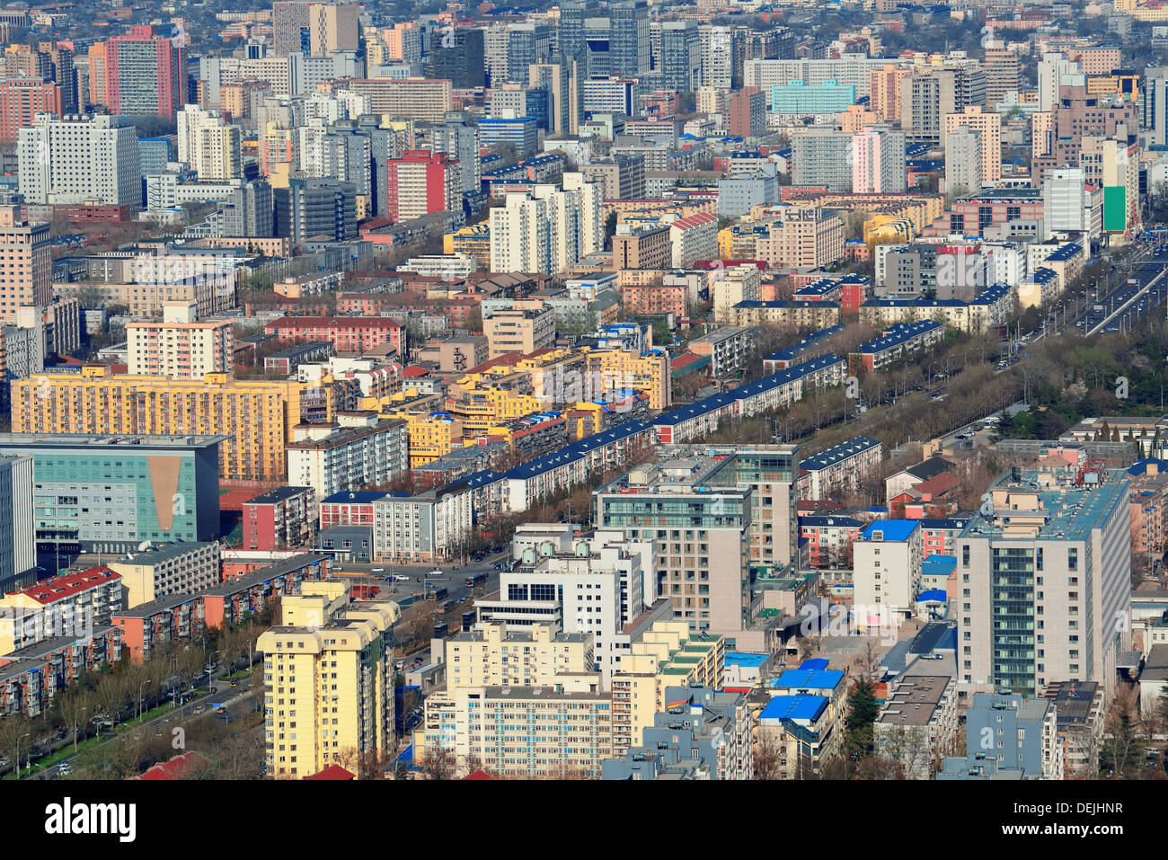 Beijing city aerial view with urban buildings Stock Photo - Alamy