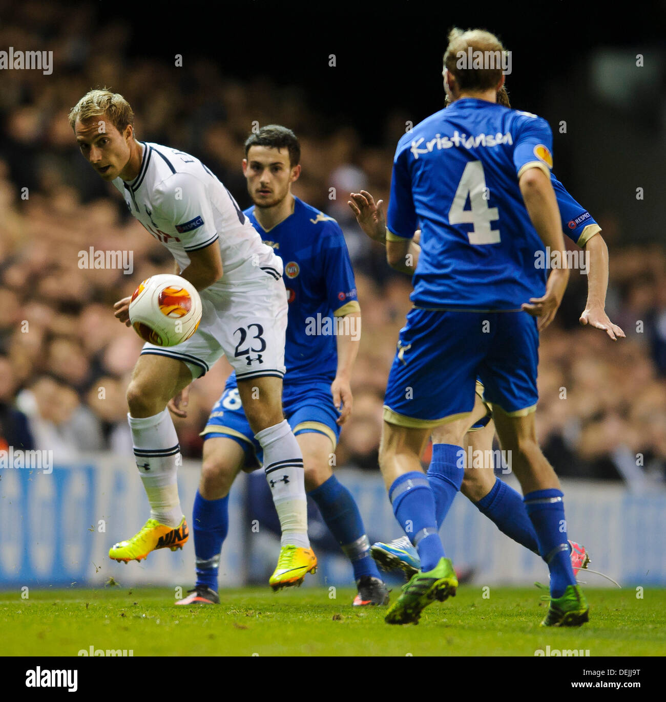 London, UK. 19th Sep, 2013. Tottenham Midfielder Christian Eriksen in ...