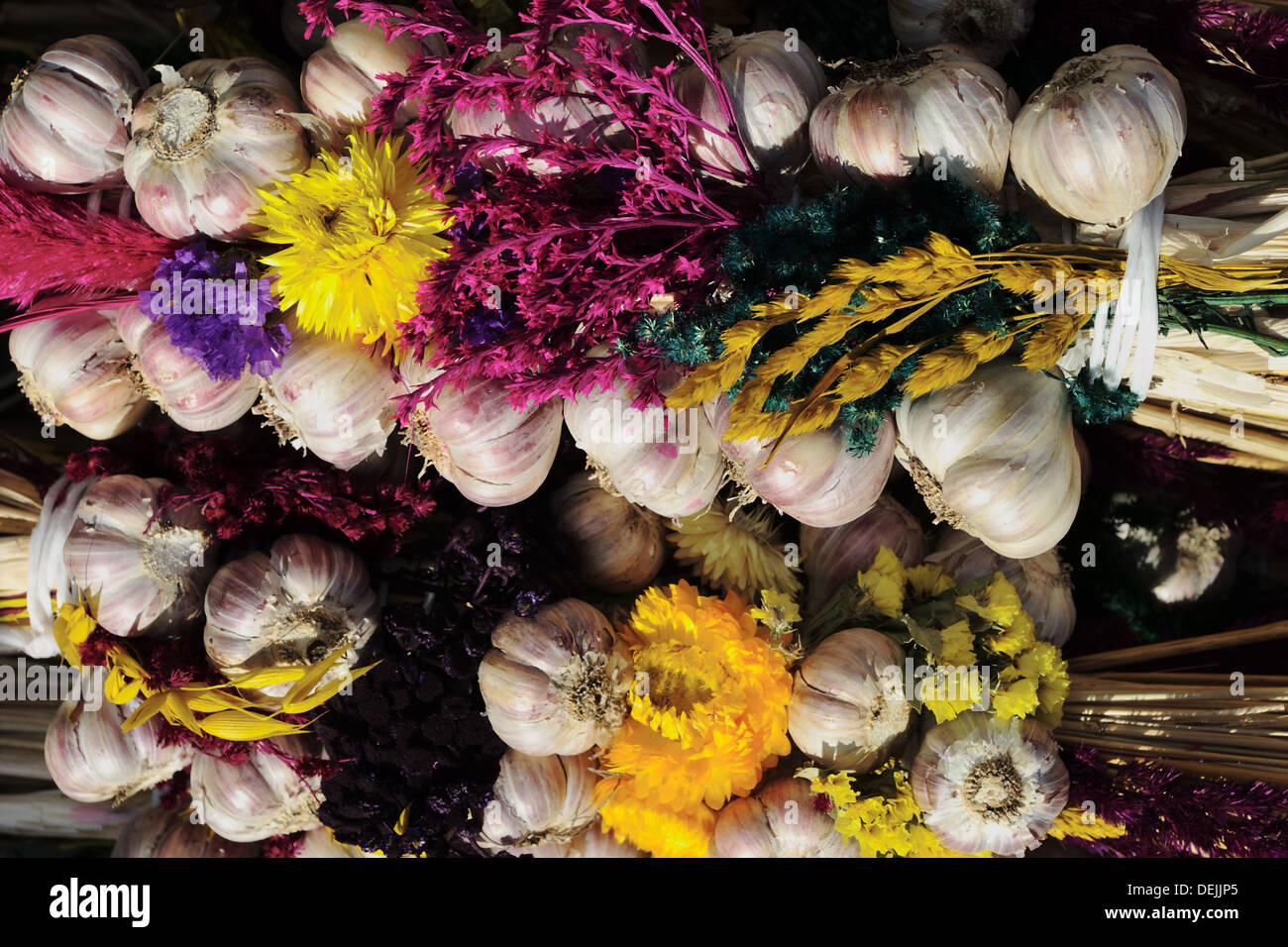 Strings of garlic hi-res stock photography and images - Alamy