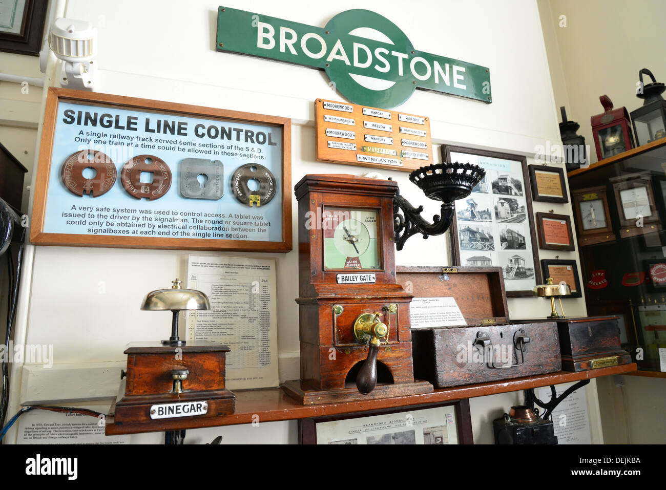 Railway paraphernalia in Somerset and Dorset Railway Museum, Washford ...