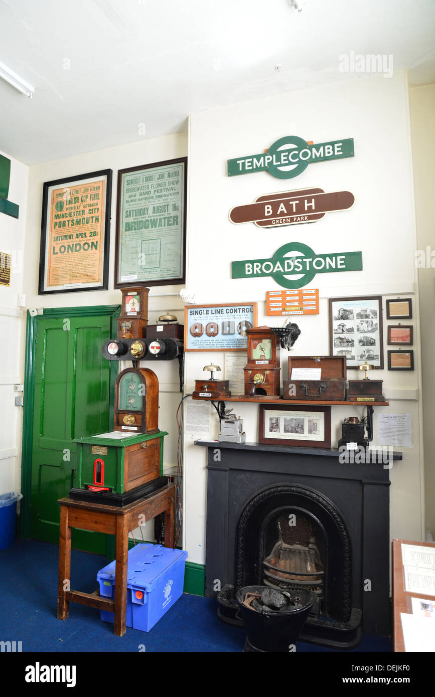 Railway paraphernalia in Somerset and Dorset Railway Museum, Washford ...