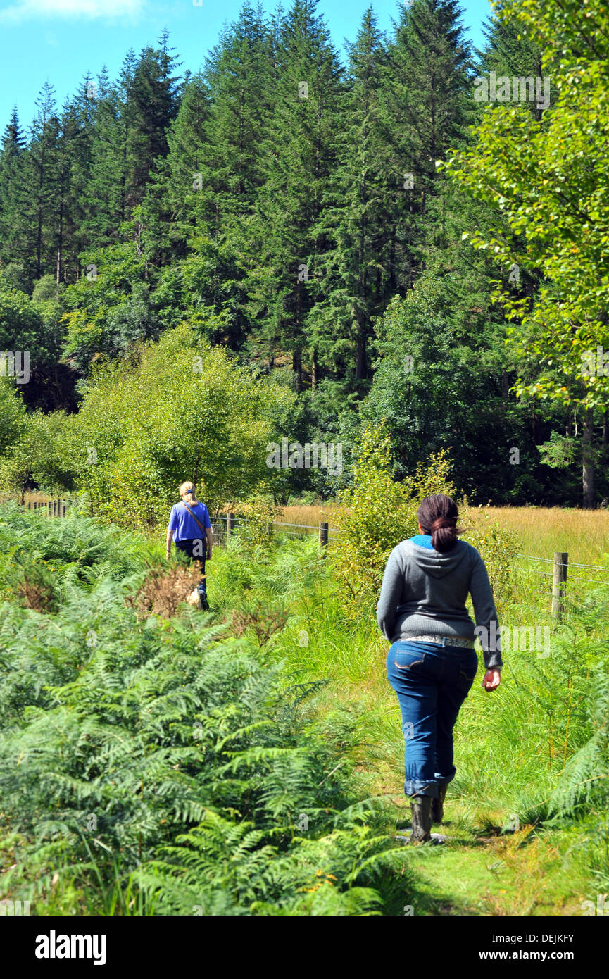 Two women walking down path hi-res stock photography and images - Alamy