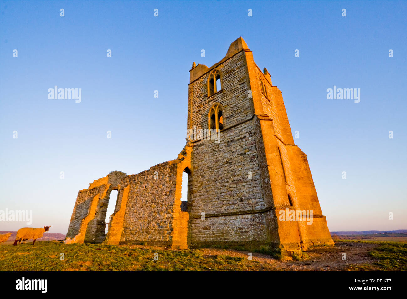 Church ruin At Burrow Mump, Burrowbridge Stock Photo - Alamy