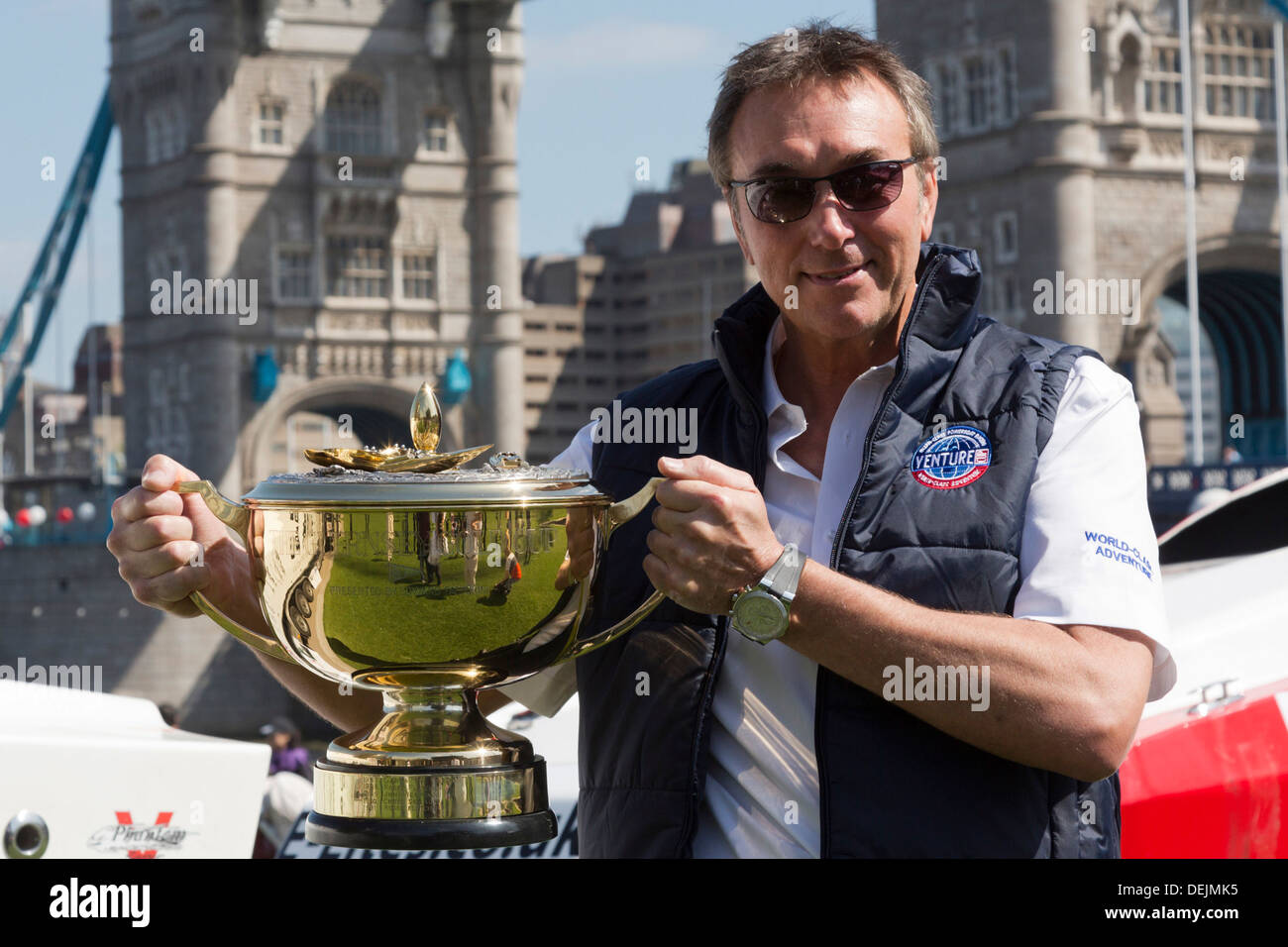 Richard Carlton from Venture Cup holding the Guernsey Gold Cup. Venture ...