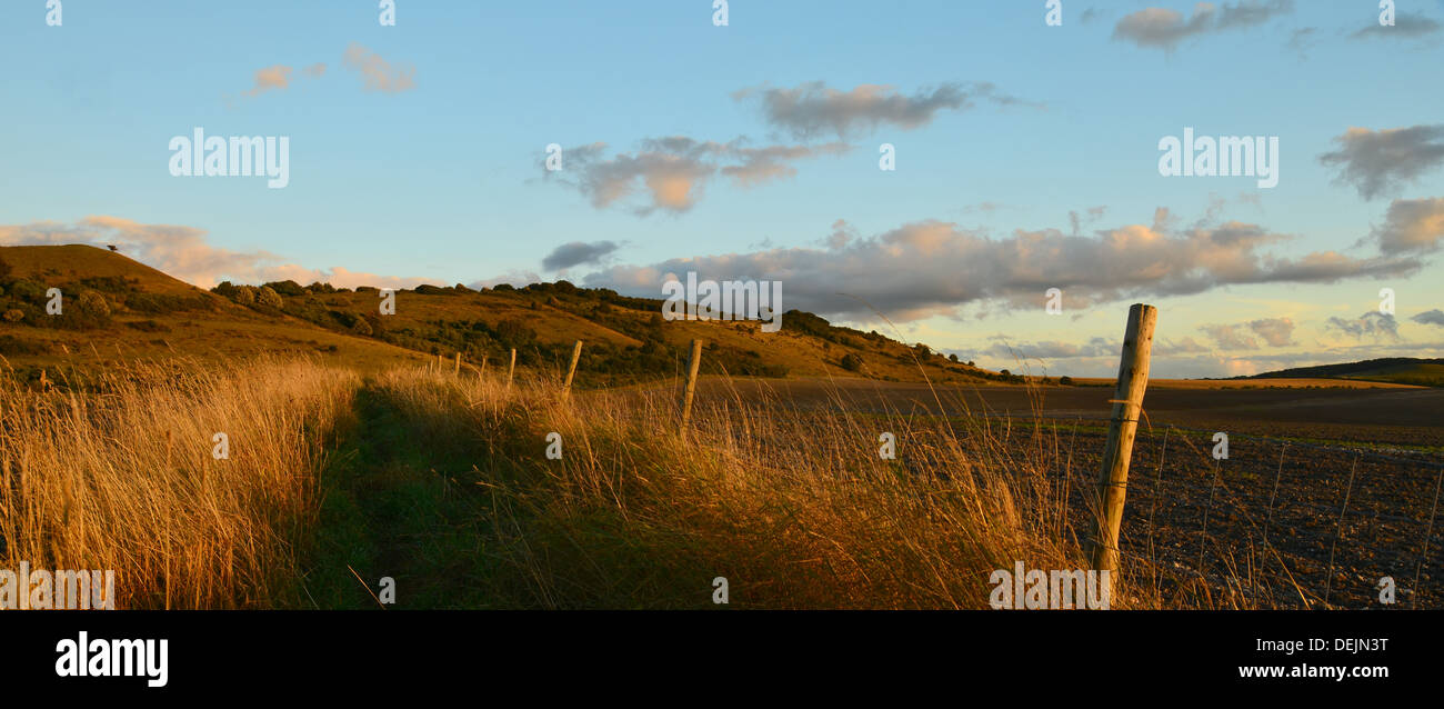 Scenic Panorama of Rural Buckinghamshire & Ivinghoe hills in the ...