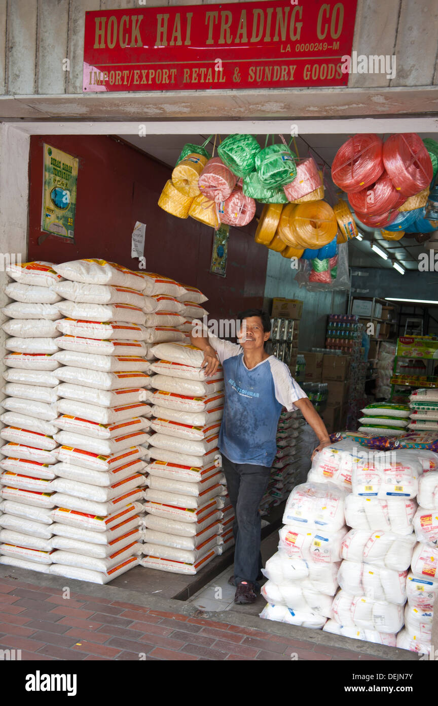 Chinese trader's shop house, Labuan Stock Photo - Alamy
