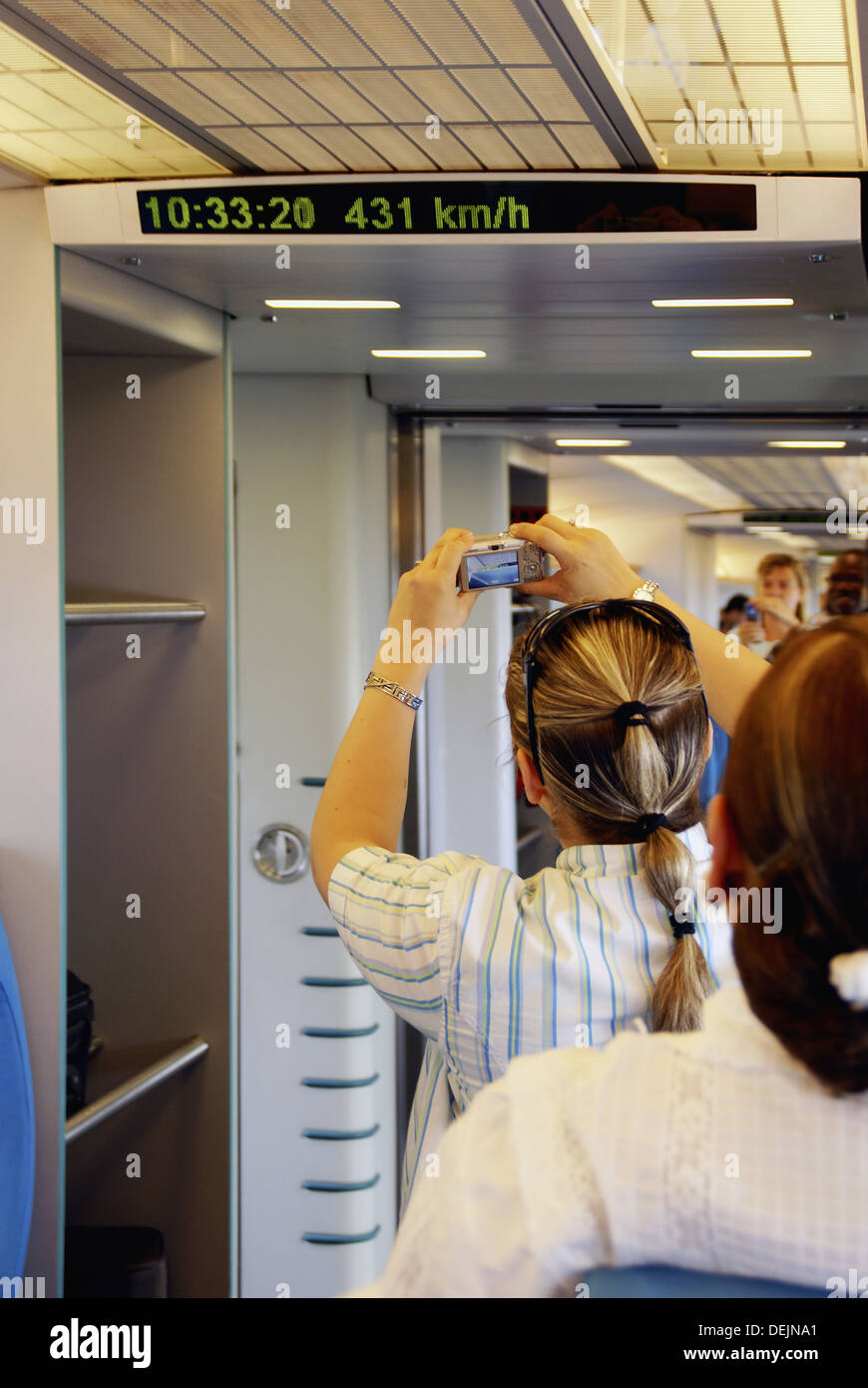 Maglev Train Shanghai Interior Stock Photos & Maglev Train Shanghai ...