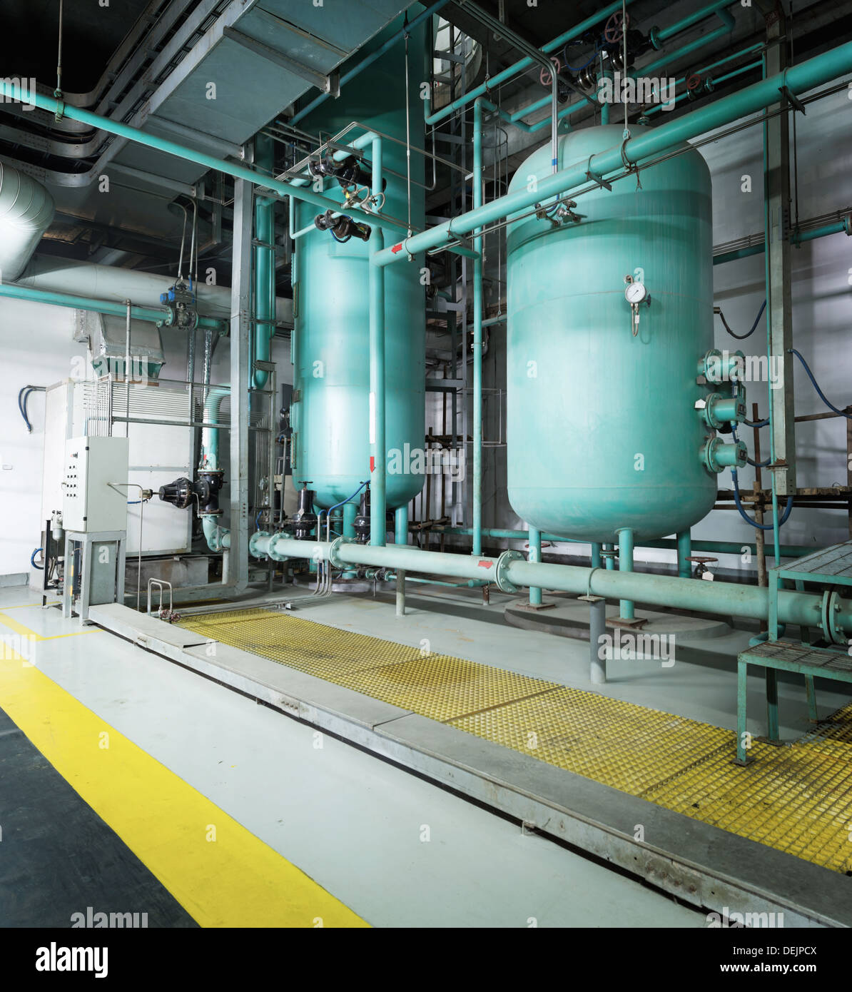 Large industrial boiler room Stock Photo - Alamy