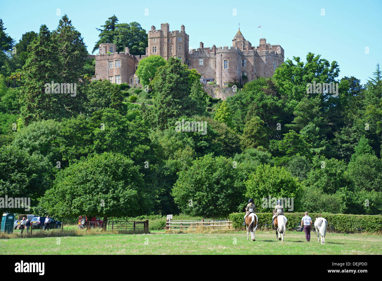 Dunster Castle overlooking The Dunster Agricultural Show, Dunster ...