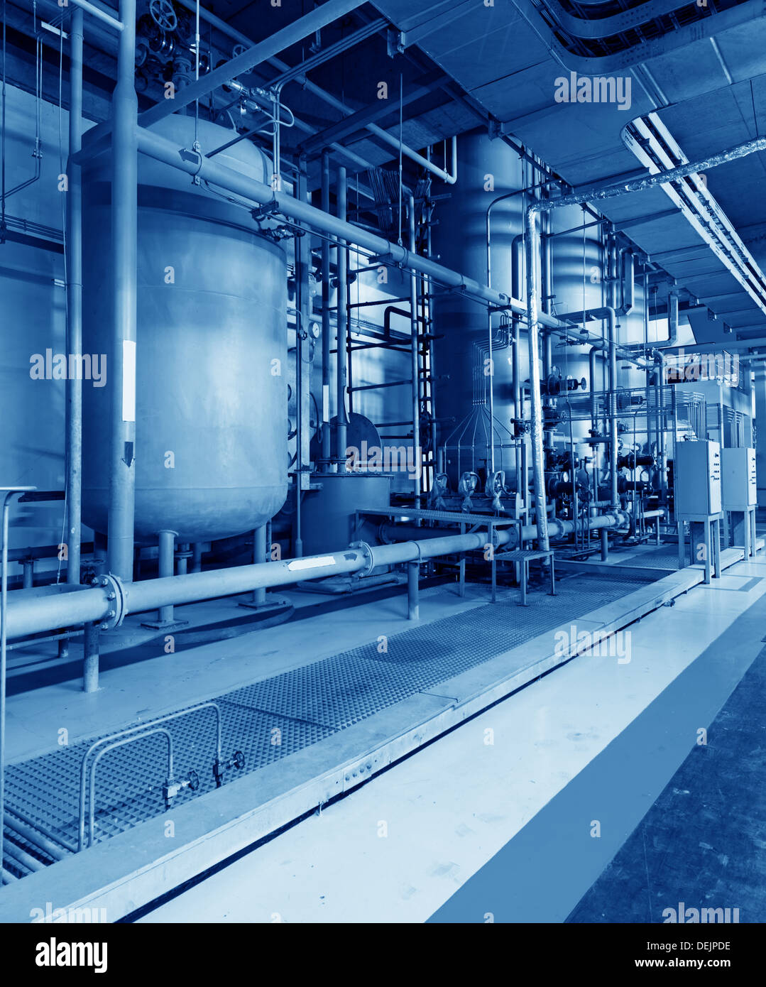 Large industrial boiler room Stock Photo - Alamy