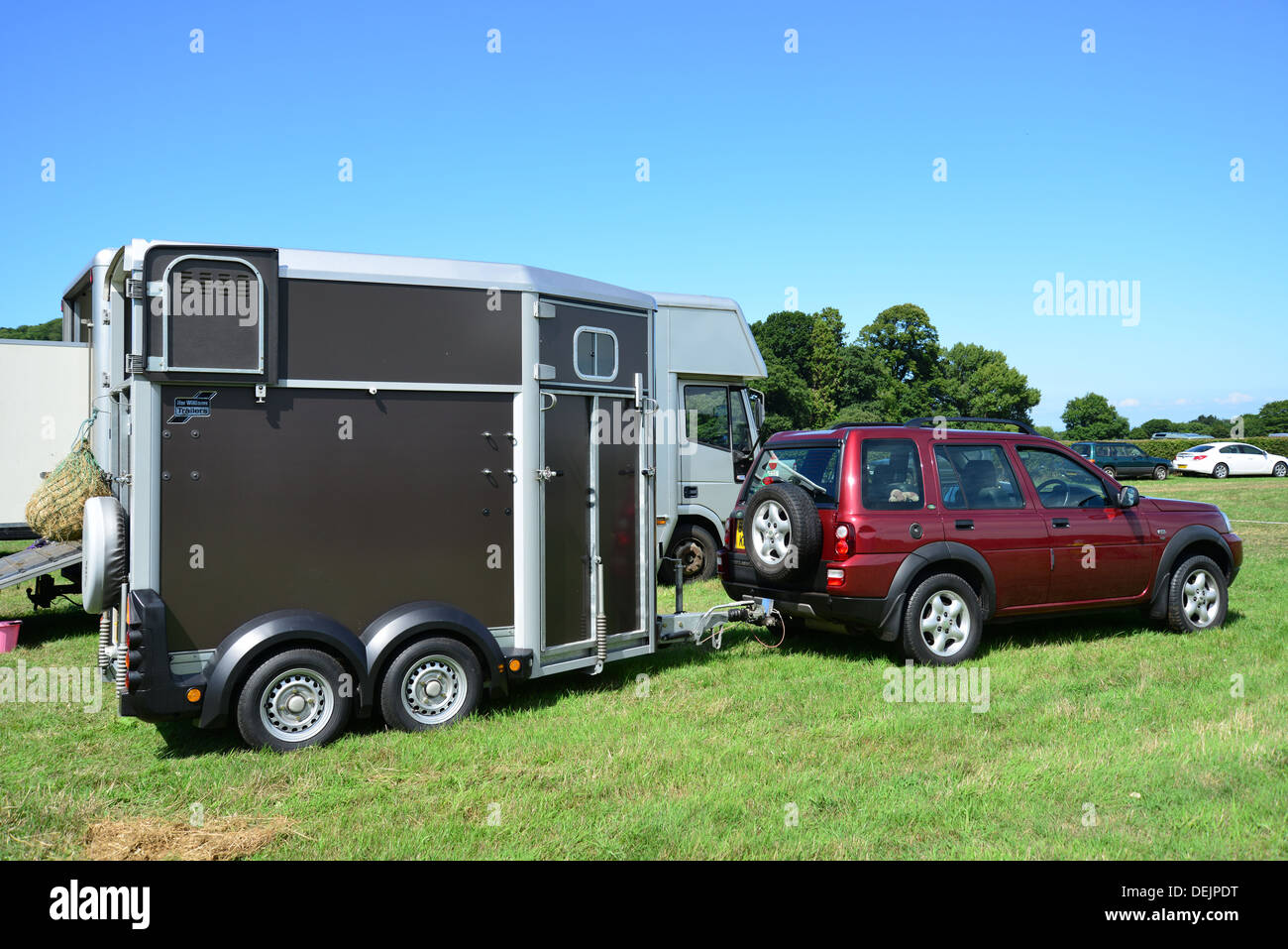 Horse box at The Dunster Agricultural Show, Dunster Castle Lawns ... Horse box at The Dunster Agricultural Show, Dunster Castle Lawns ...