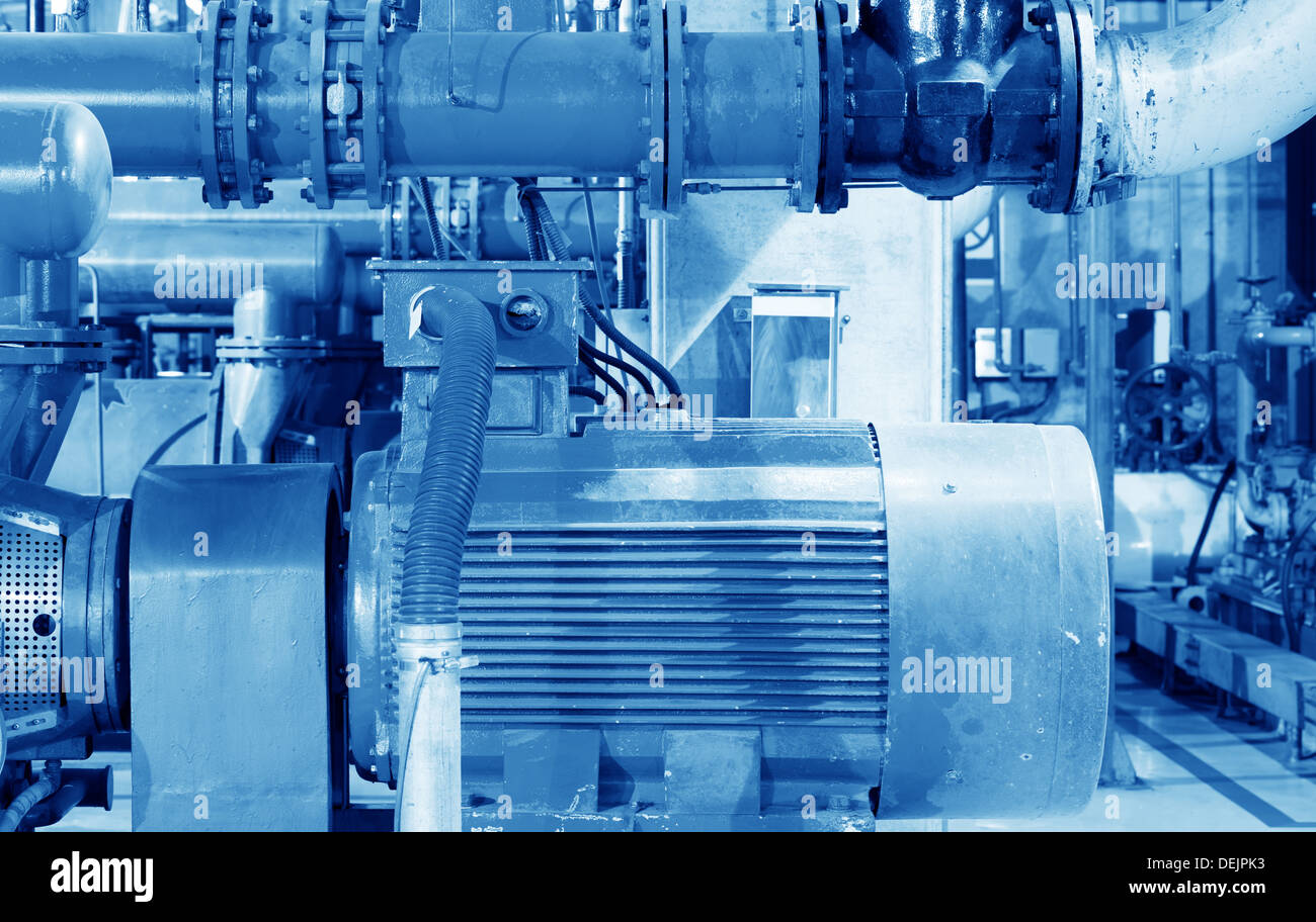 Large industrial boiler room Stock Photo - Alamy