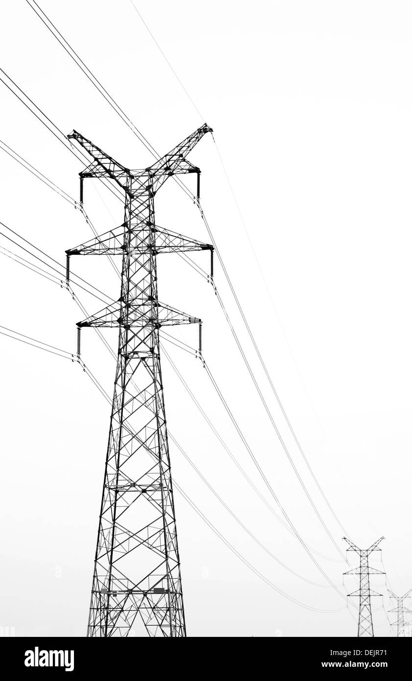 Wiring Pylon Black and White Stock Photos & Images - Alamy