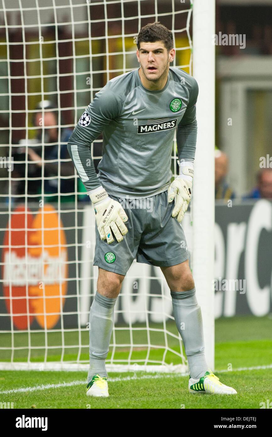 Milan, Italy. 18th Sep, 2013. Fraser Forster (Celtic) Football / Soccer ...