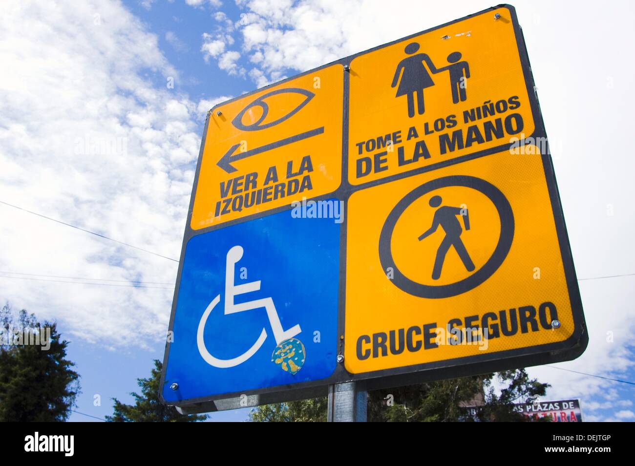 Street signs in Mexico City Stock Photo - Alamy