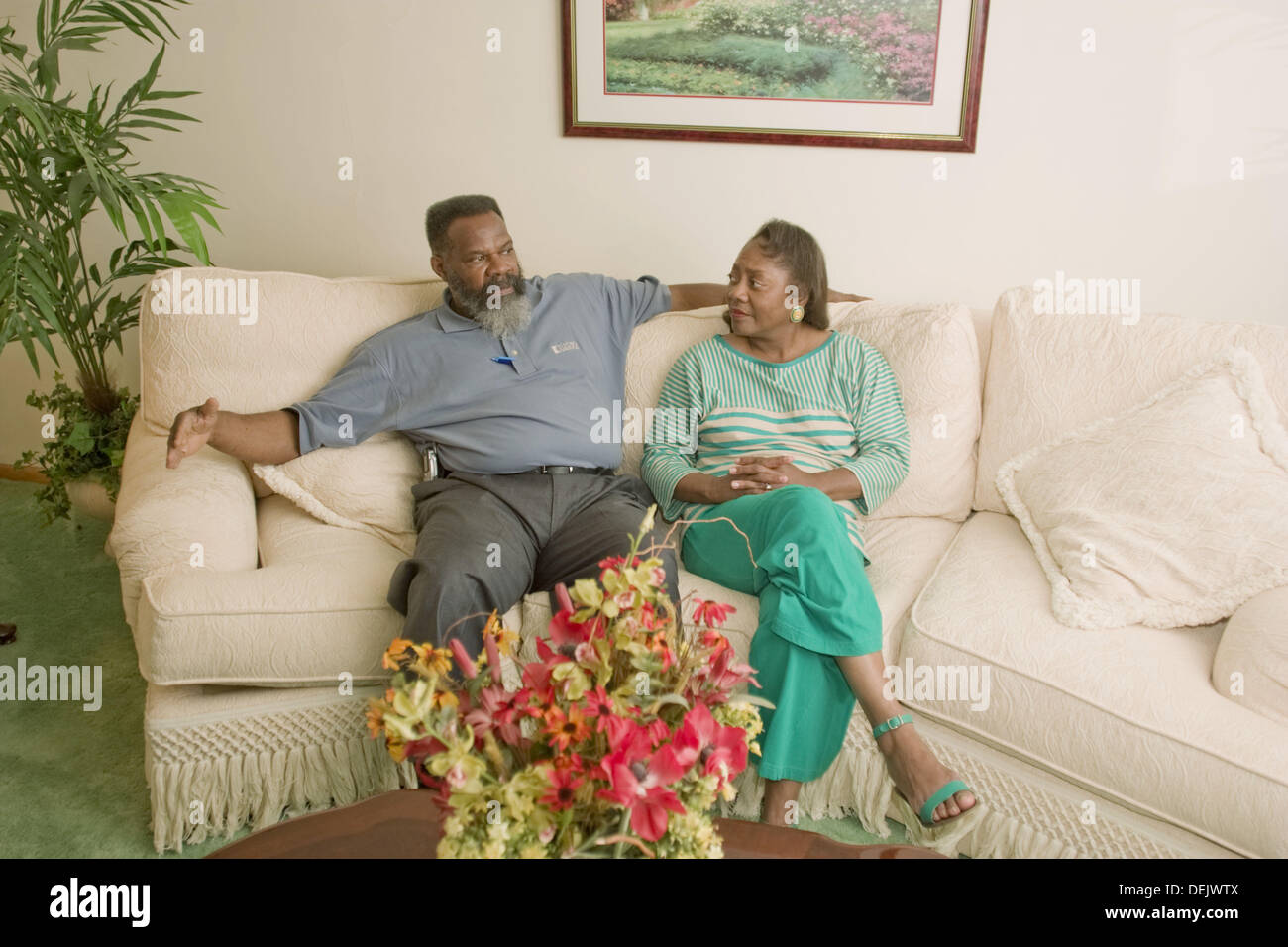 Baby boomer couple, Robert and Sharon Peters in their home recently ...