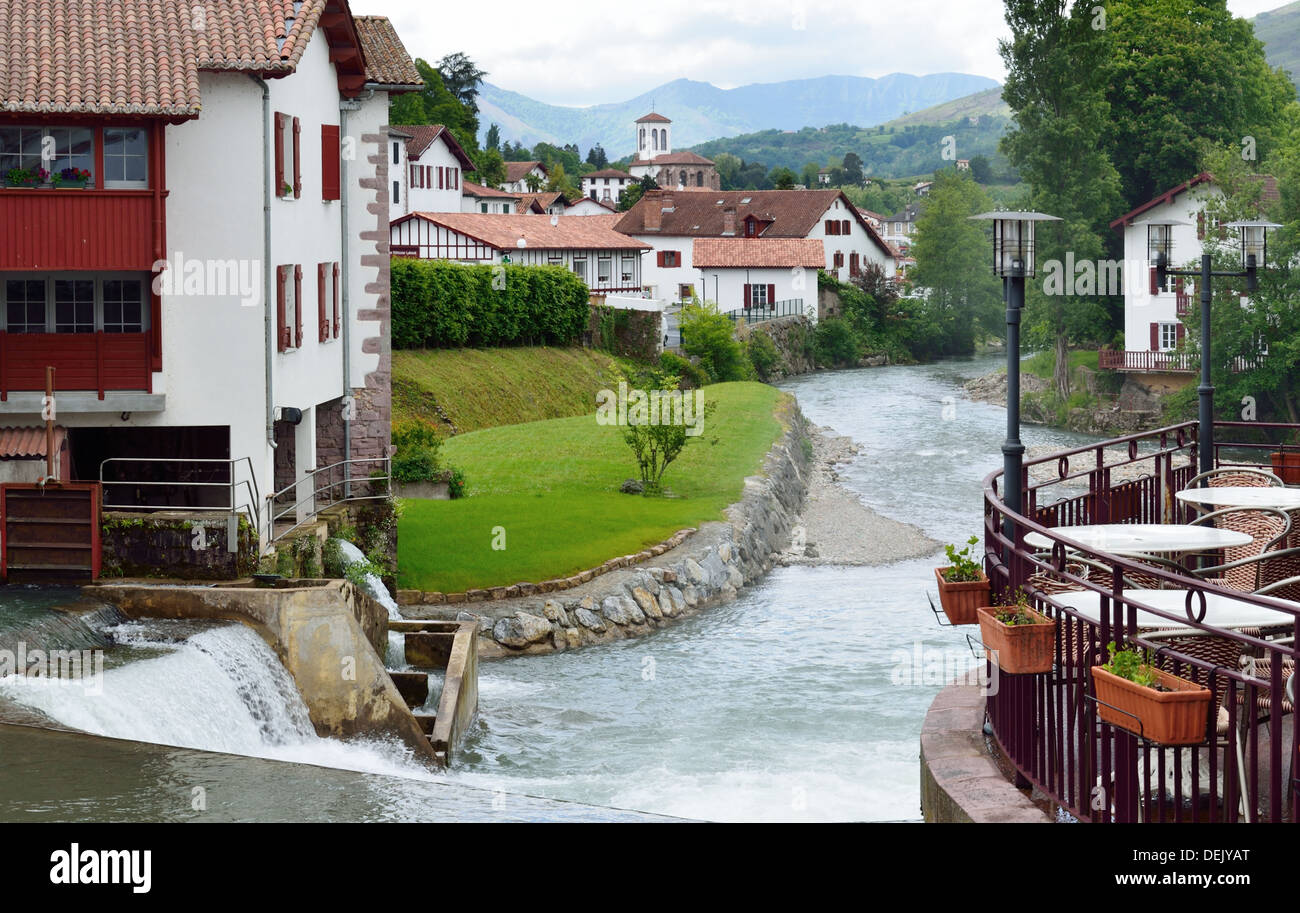 Basque town in the French Pyrenees Stock Photo - Alamy