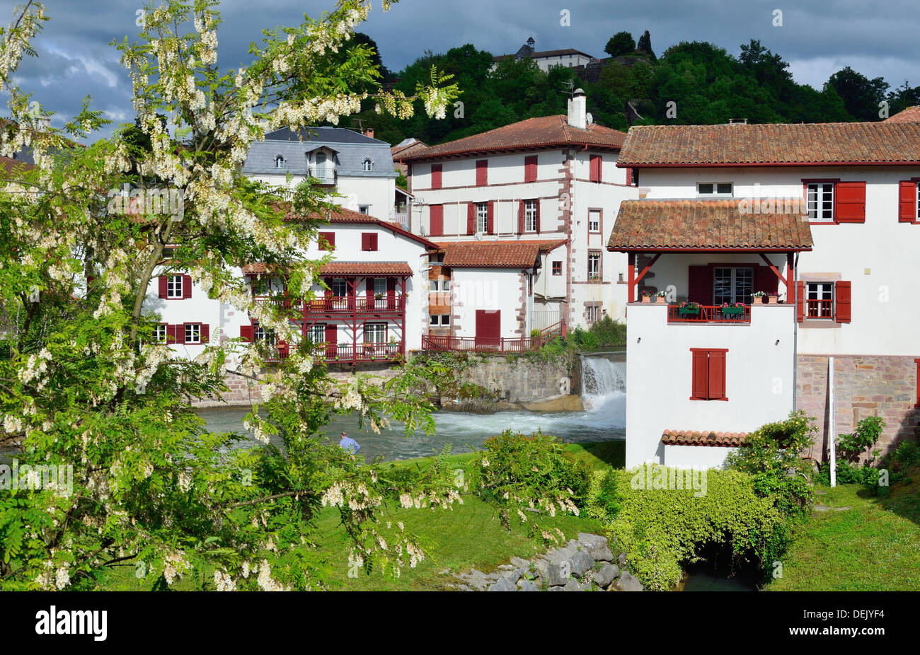 Basque town in the French Pyrenees Stock Photo - Alamy