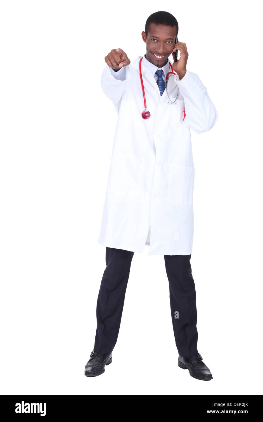 Doctor male standing wearing Cut Out Stock Images & Pictures - Alamy