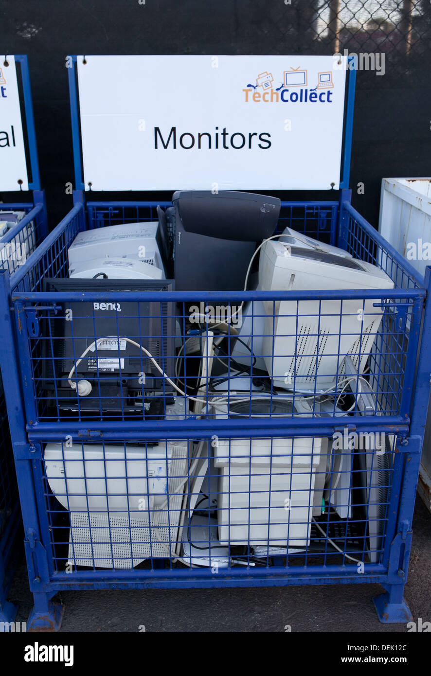 Computer monitor recycling centre Stock Photo - Alamy