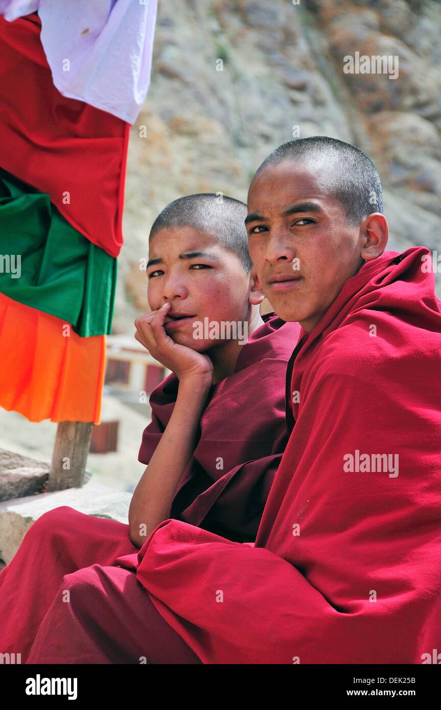Young lamas at Hems Gompa. Jammu and Kashmir, India Stock Photo - Alamy