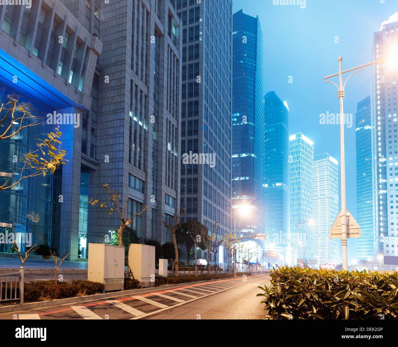 Shanghai Lujiazui Finance & Trade Zone modern city night background ...