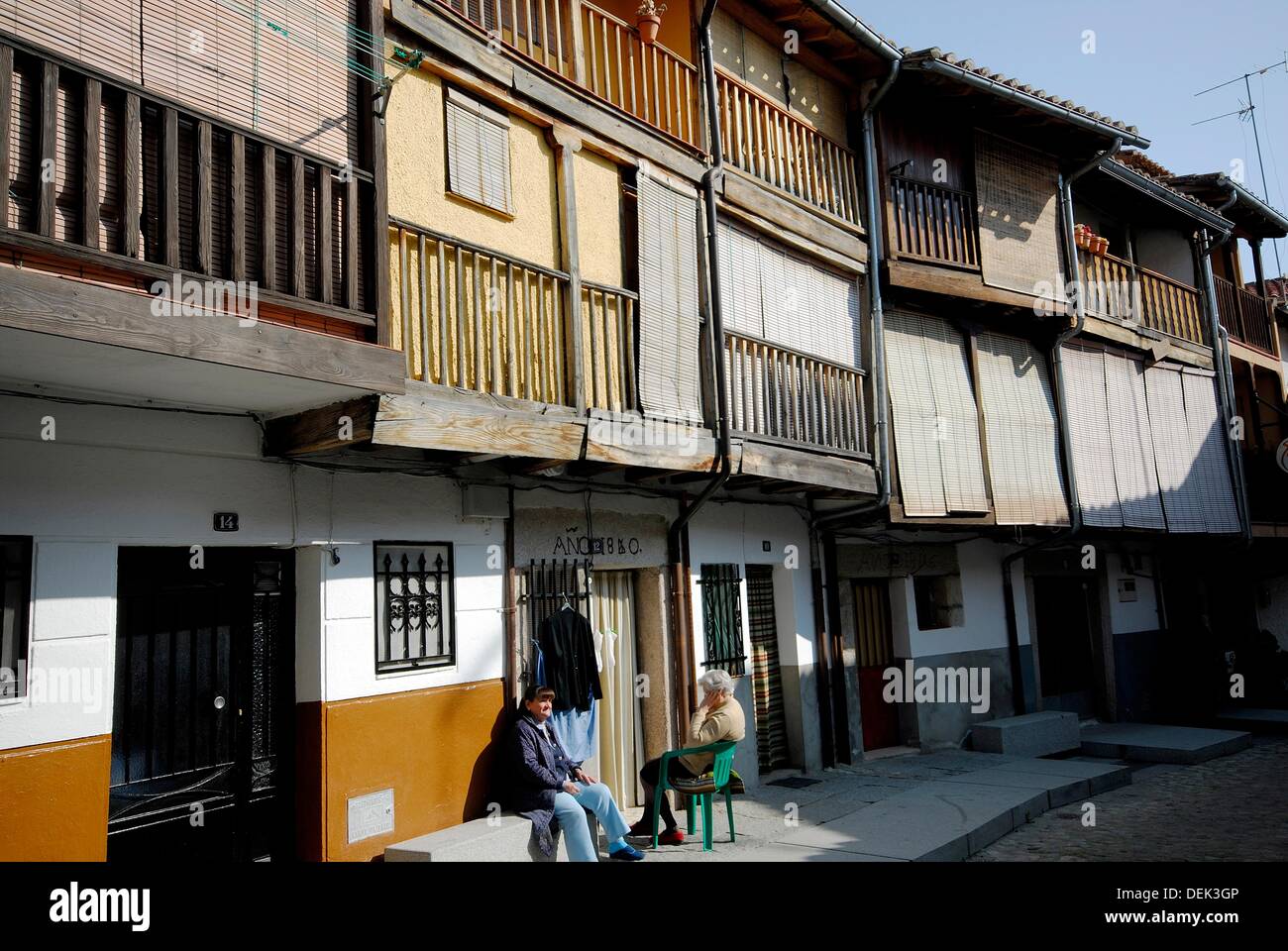 Typical street of Candeleda, Avila, Spain Stock Photo - Alamy