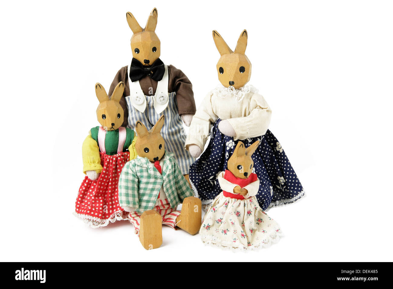 Toy rabbit family Stock Photo - Alamy