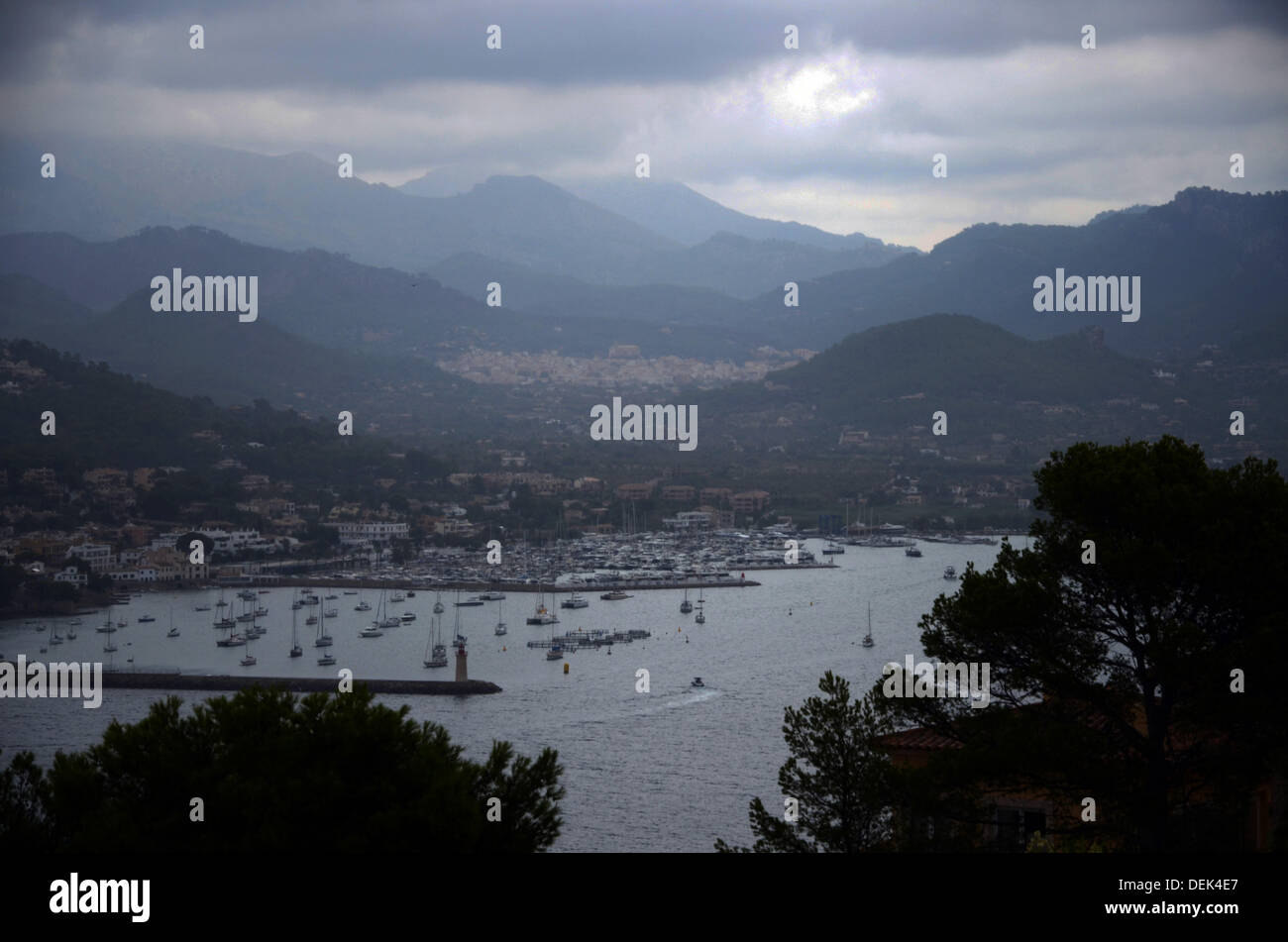 Rain clouds above Port Andratx on Majorca. Picture from 7 September ...