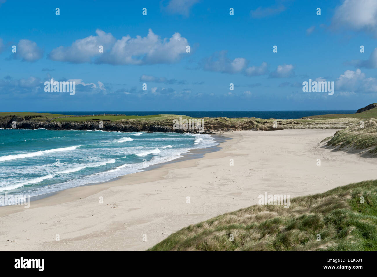 Beach at Brekon Sands, Yell, Shetland Isles, Scotland, UK Stock Photo ...