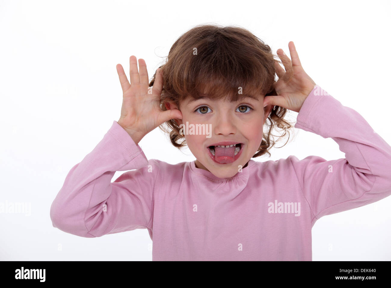 Little girl making silly face Stock Photo - Alamy Little girl making silly face Stock Photo - Alamy