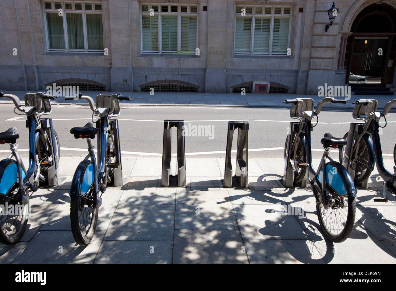 Public Rental Bicycles a Line, London, UK Stock Photo - Alamy