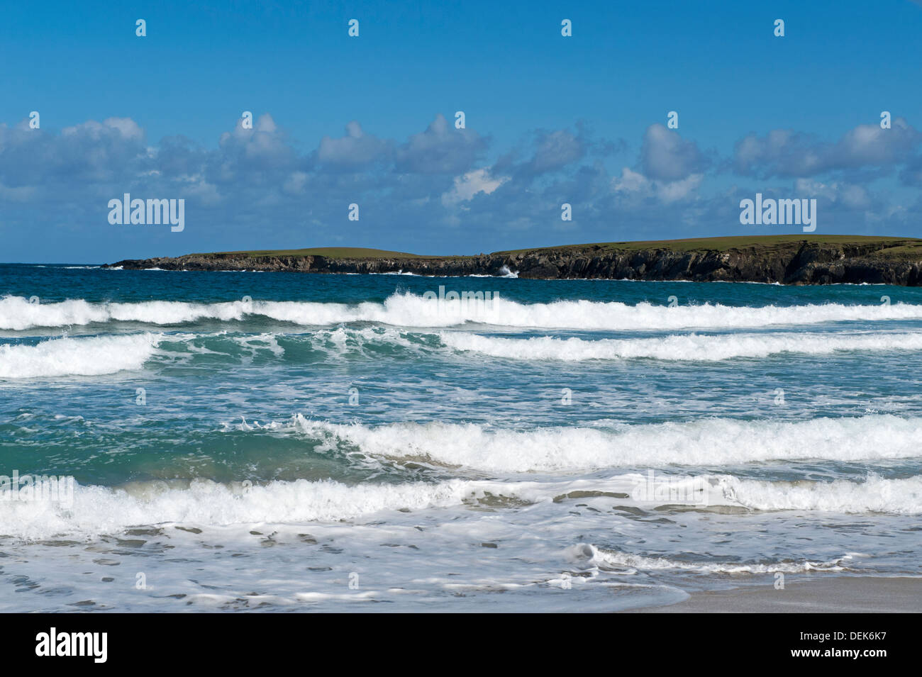 Beach at Brekon Sands, Yell, Shetland Isles, Scotland, UK Stock Photo ...