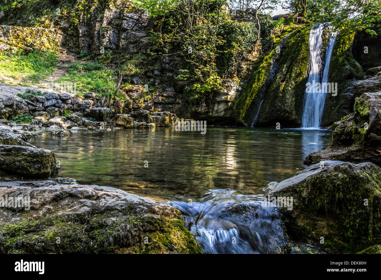 Janet's Foss waterfall at Malham West Yorkshire Stock Photo - Alamy
