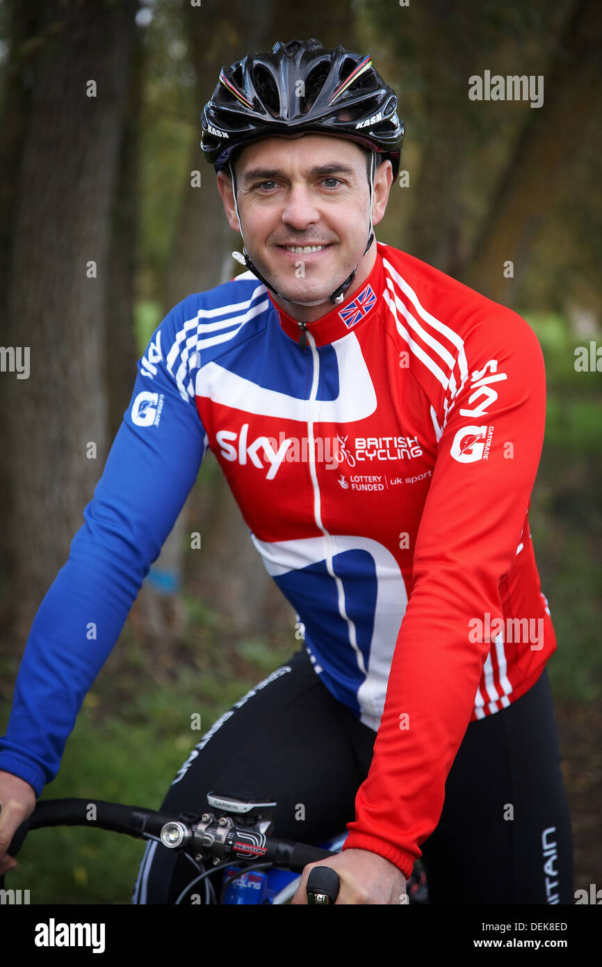 Welsh Paralympic gold medal Cyclist Mark Colbourne in his cycling gear ...