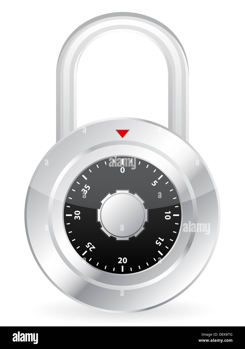 Metal code padlock isolated on a white background. Vector illustration ...