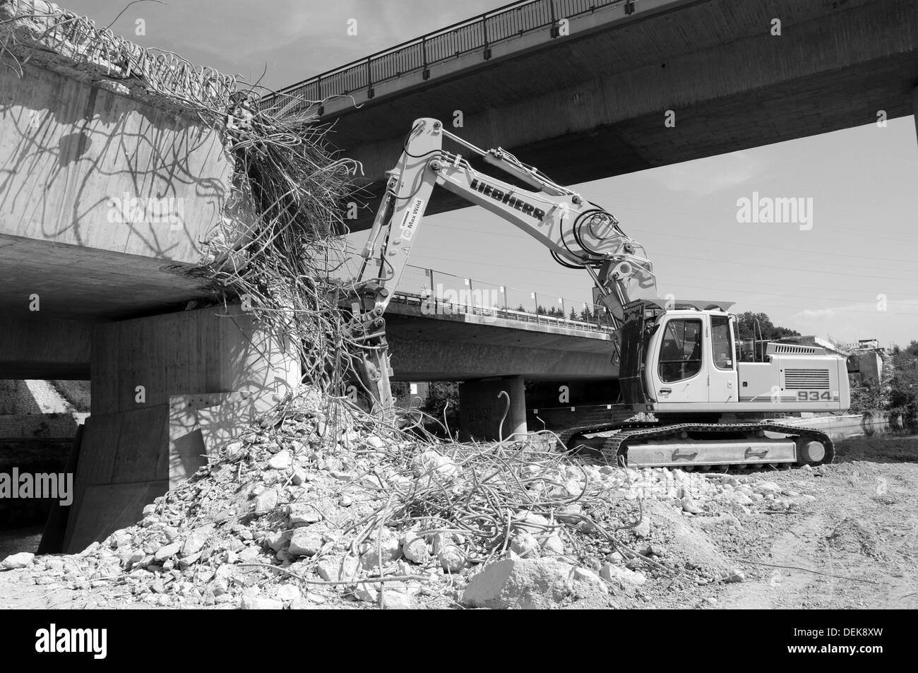 Highway motorway infrastructure Black and White Stock Photos & Images ...