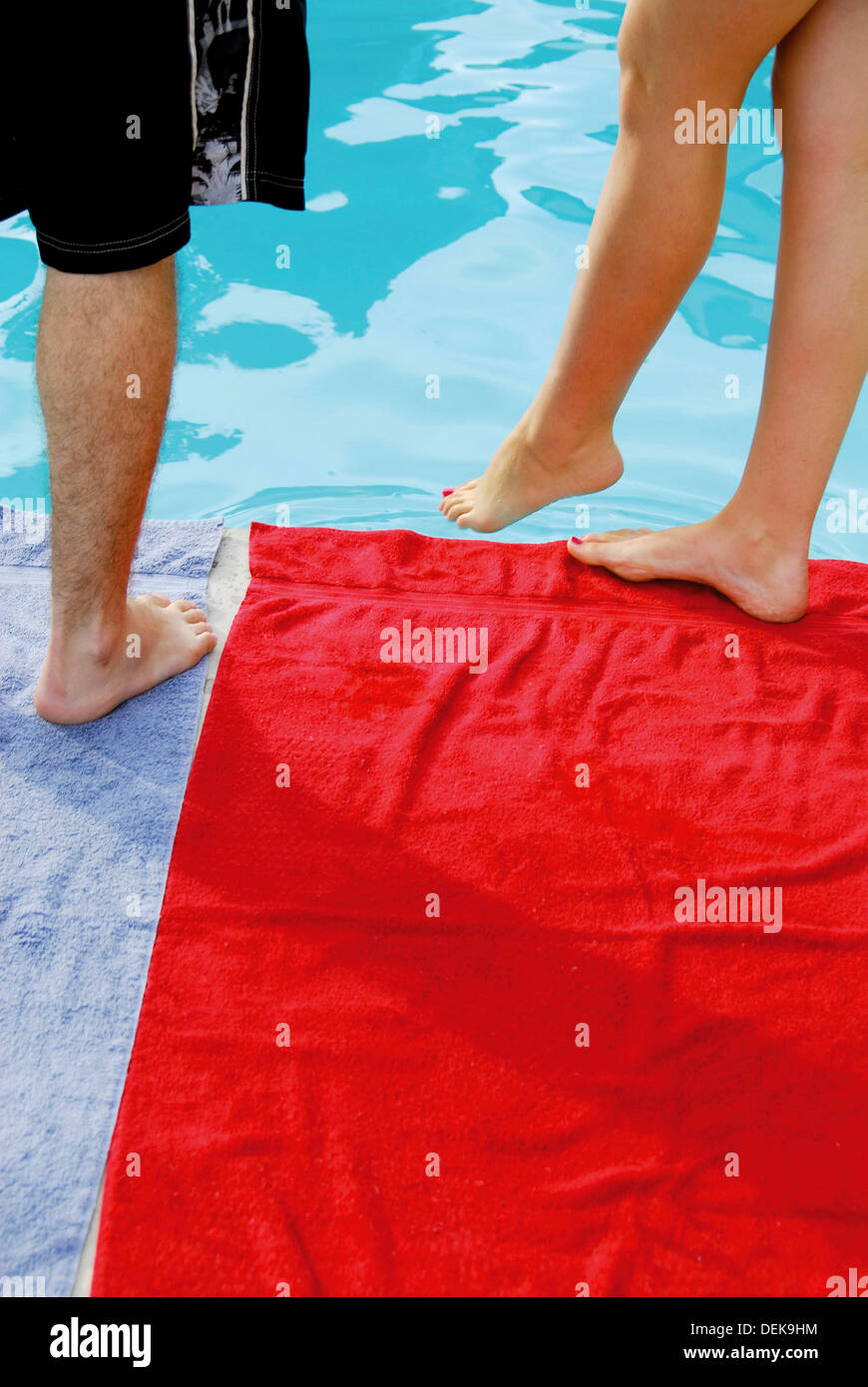 Taking temperature of swimming pool hi-res stock photography and images ...