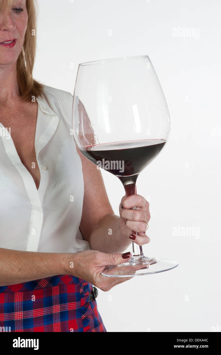 Big Glass Of Wine Woman High Resolution Stock Photography and Images ...
