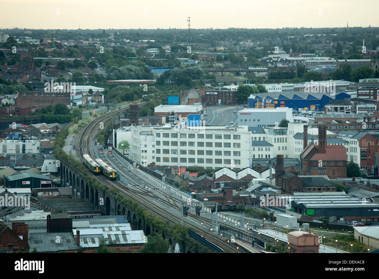 A view looking to the east of Birmingham, the Digbeth area and in the ...