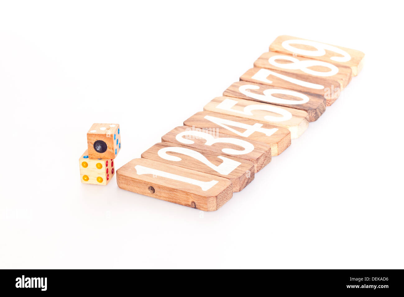 dice number on white paper Stock Photo - Alamy