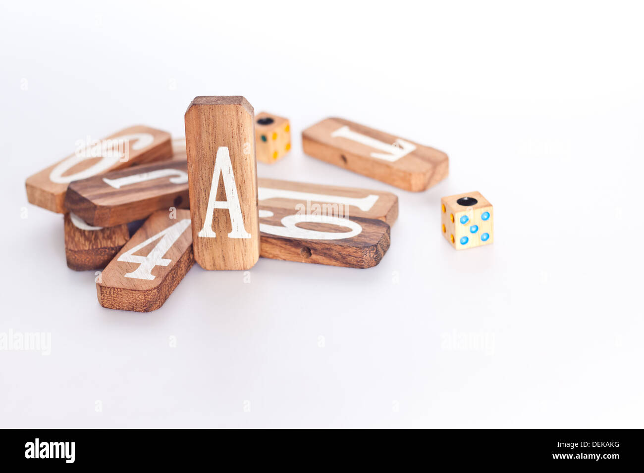 Dice and number Stock Photo - Alamy