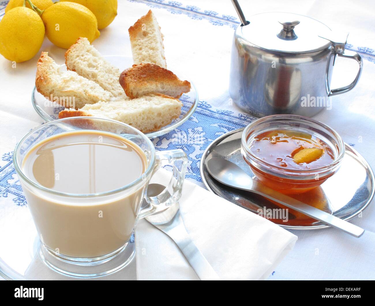 Coffee and lemon jam Stock Photo - Alamy
