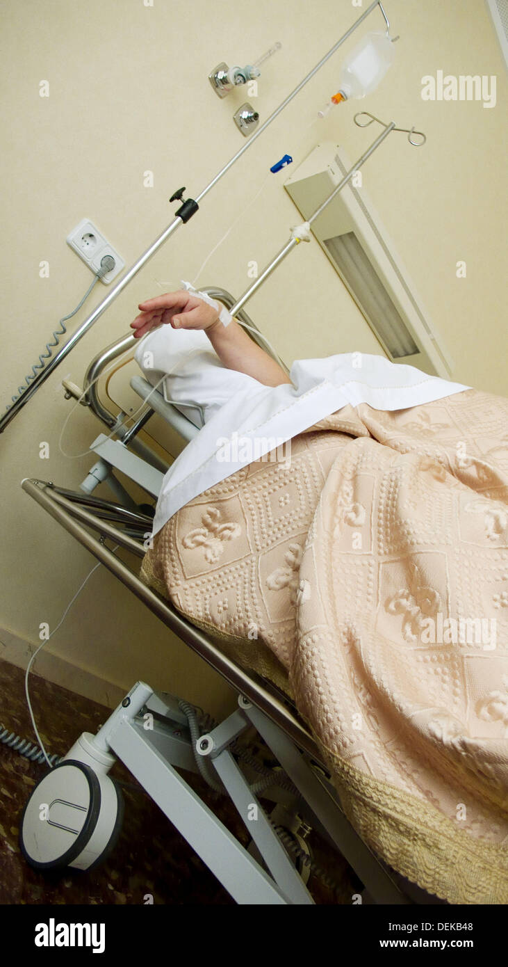 Patient in hospital Stock Photo - Alamy