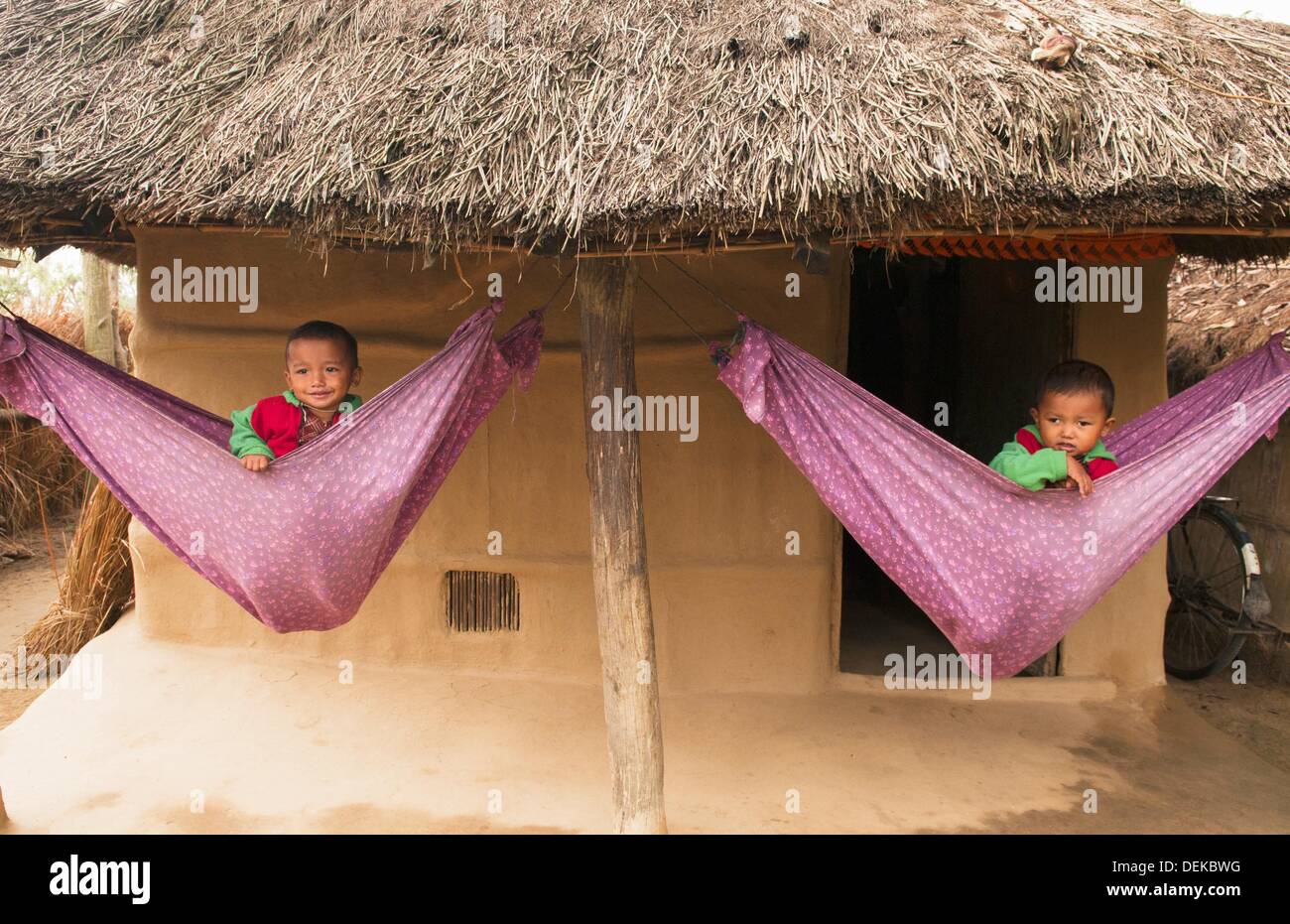 Nepal Tharu House High Resolution Stock Photography and Images - Alamy